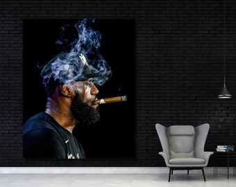 Lebron James Smoking Cigar Poster - Etsy
