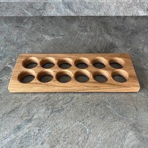 Large Egg Stand. Egg Storage. Solid Oak Egg Holder. Hard Wood. Egg ...