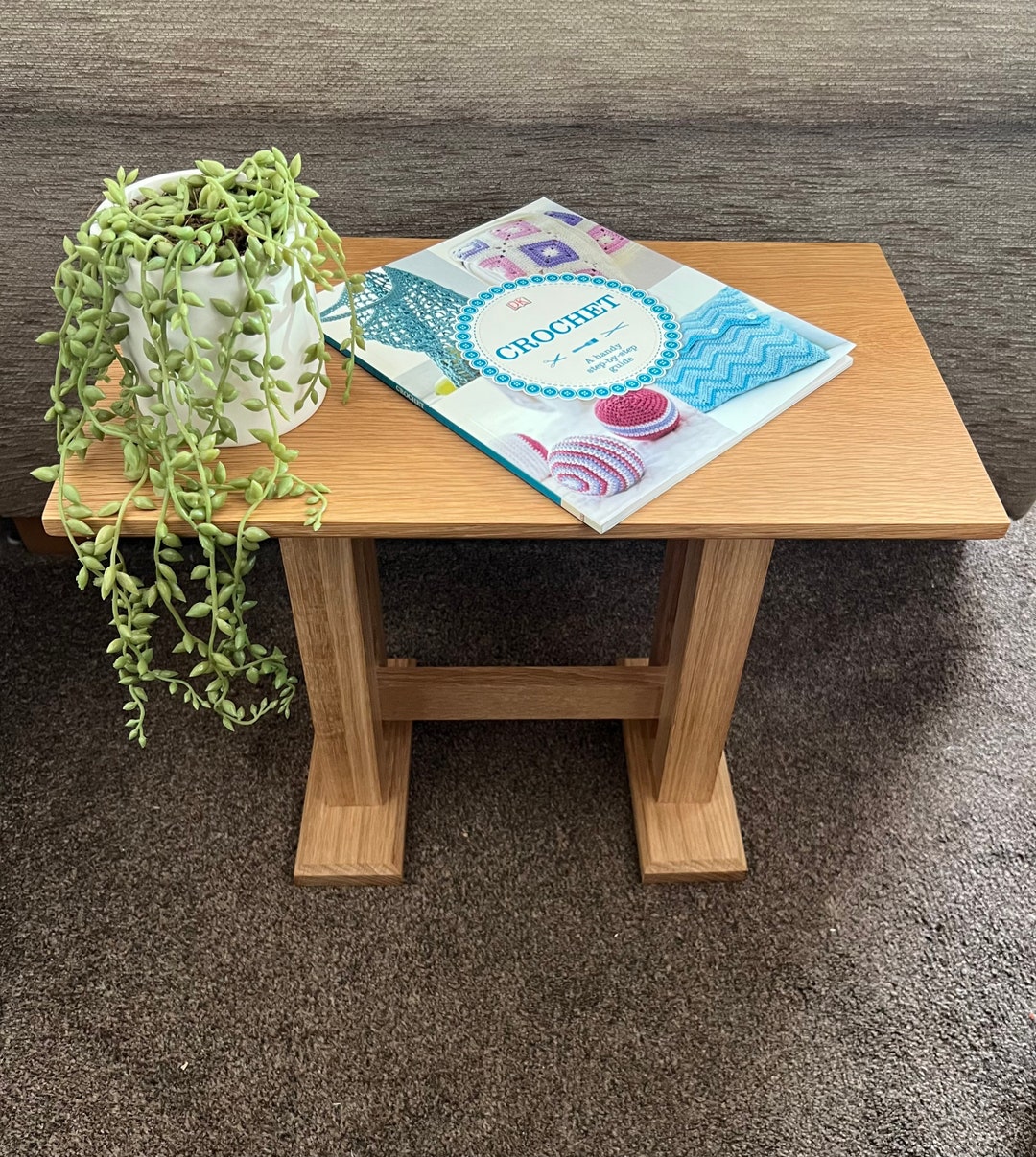 Solid Oak End Table, Luxury Table, High Quality Oak Table, Space Saving, Small Table. Modern ...