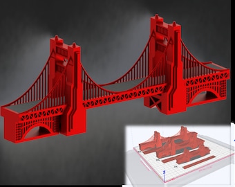 Miniature Golden Gate Bridge Model Kit With Laser Cut Parts, San ...