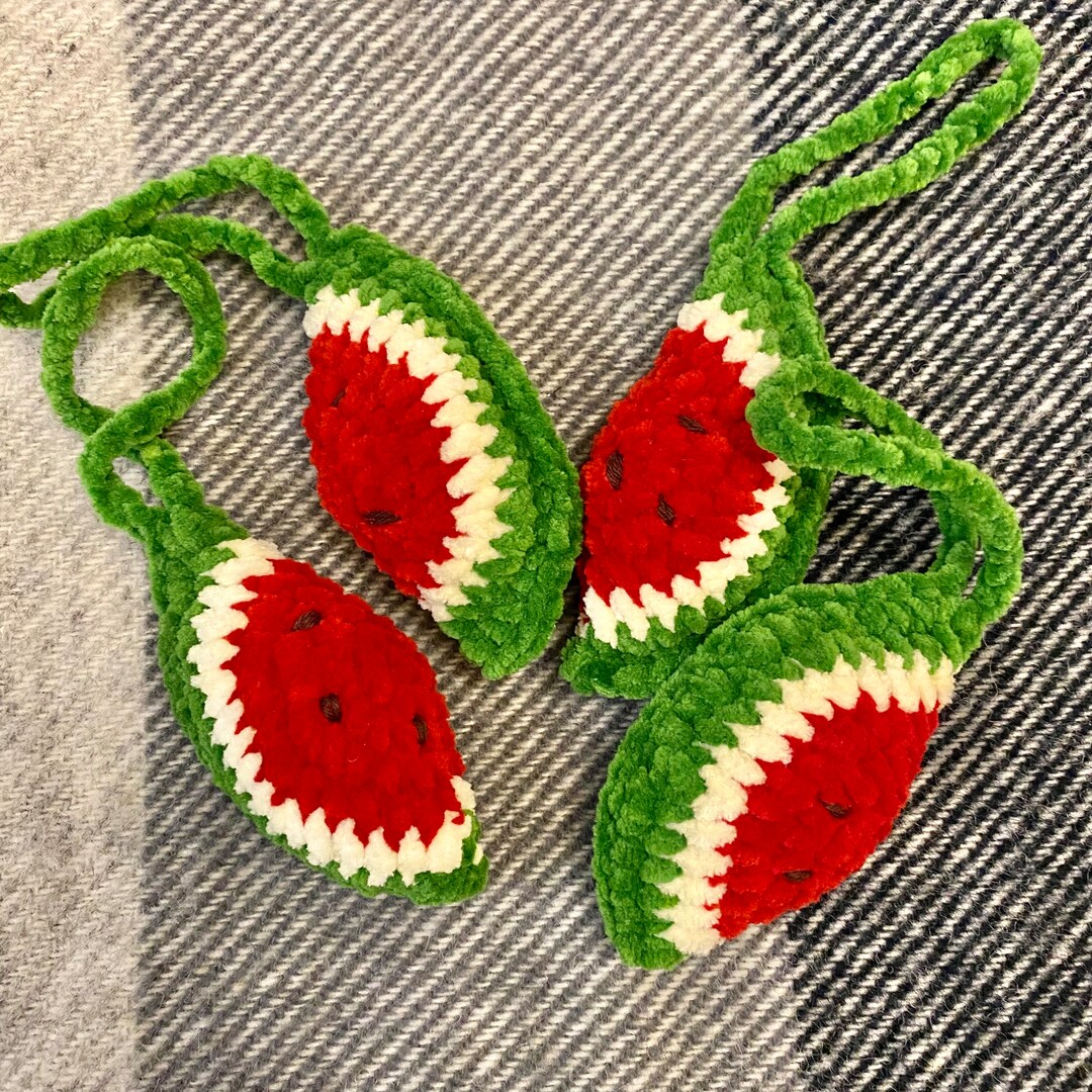 Amigurumi Crochet Watermelon Keychain - Etsy