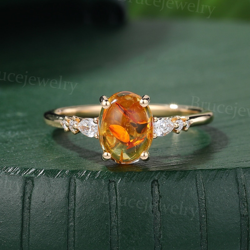 Amber Ring - Etsy
