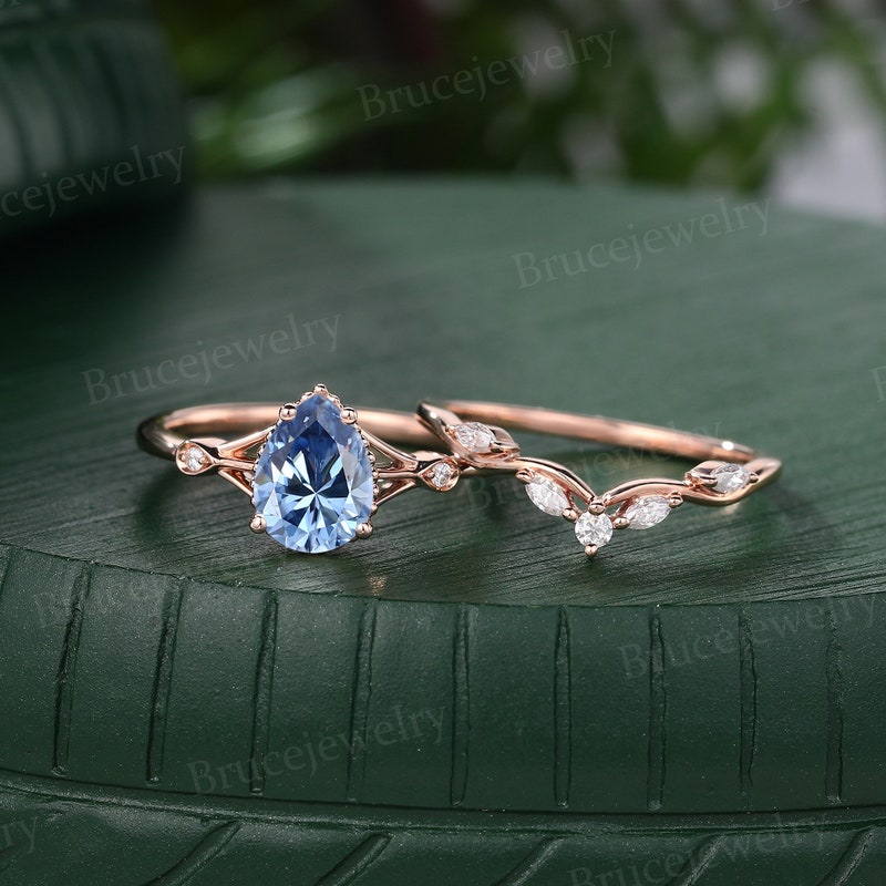 Blue Engagement Ring - Etsy