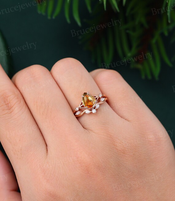 Amber Rose Wedding Ring