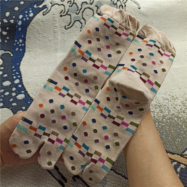 Japanese Style Women's Split-toe Tabi Summer Thin Cotton Socks Socks ...