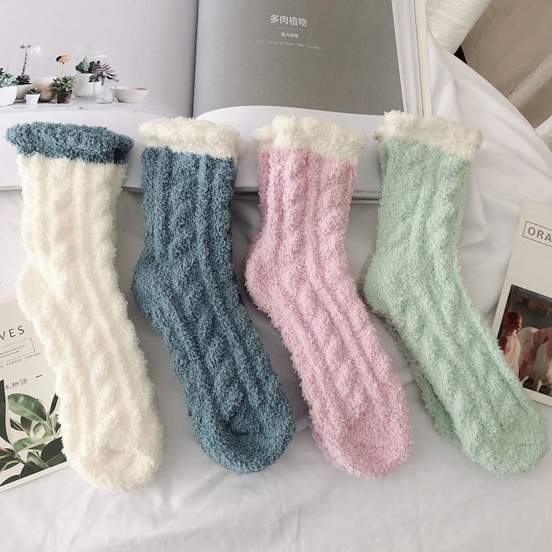 Fluffy Socks, Winter Socks, Warm Socks, Cute Socks, Fur Socks, Bed ...
