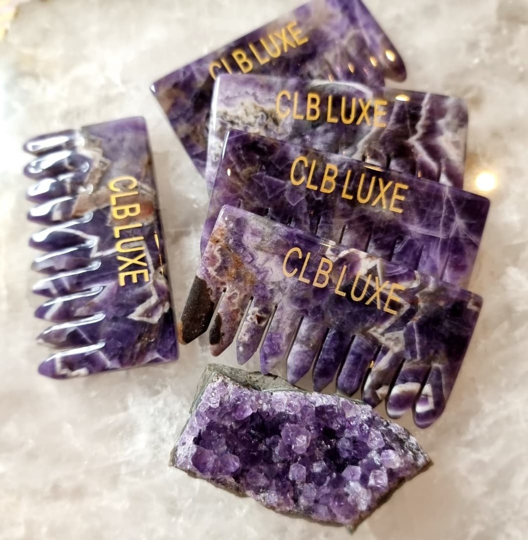 Handcarved Crystal Combs - Etsy