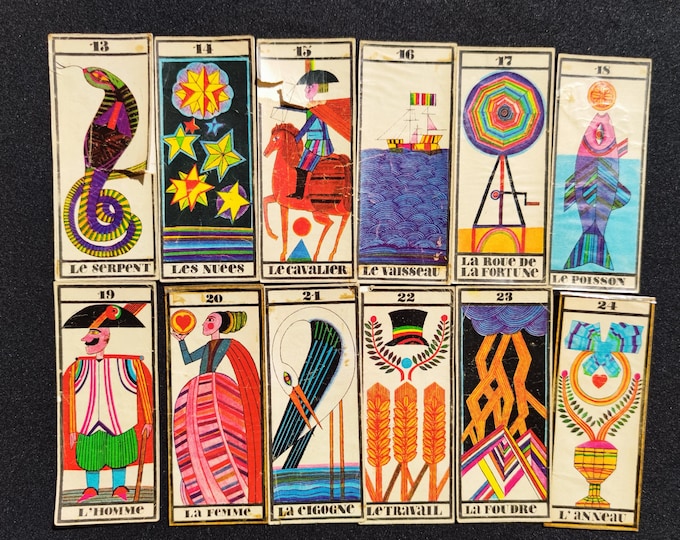 Vintage Elle 1964 French Card Set – Rare Mid-century Divination Deck ...