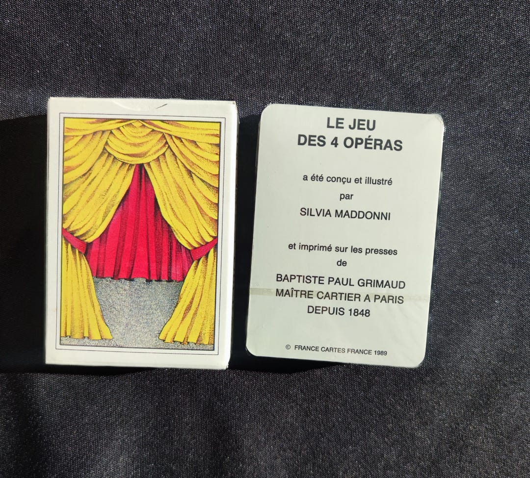 Game of the 4 Operas" – Rare 1989 Card Deck – 52 Cards + 2 Jokers ...