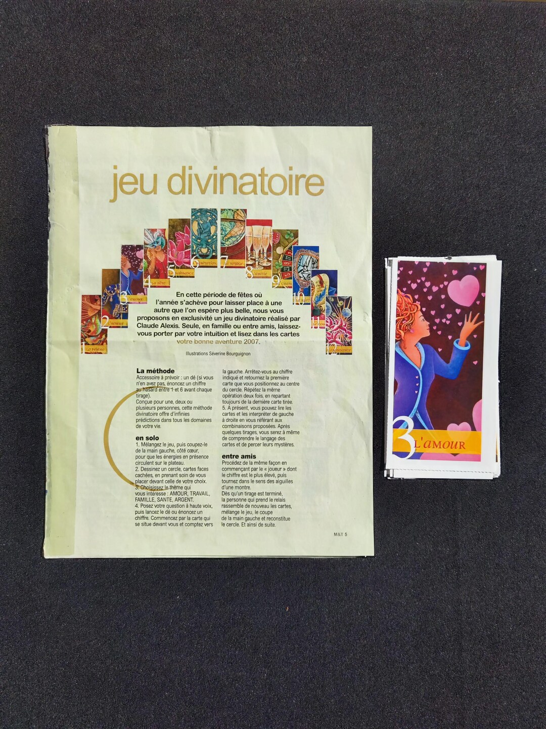French Oracle – Claude Alexis Divination Deck 2007 – 12 Cards + French ...