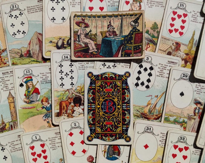 Petit Lenormand Brepols – Circa 1900 – Rare Antique Deck (35/36 Cards ...