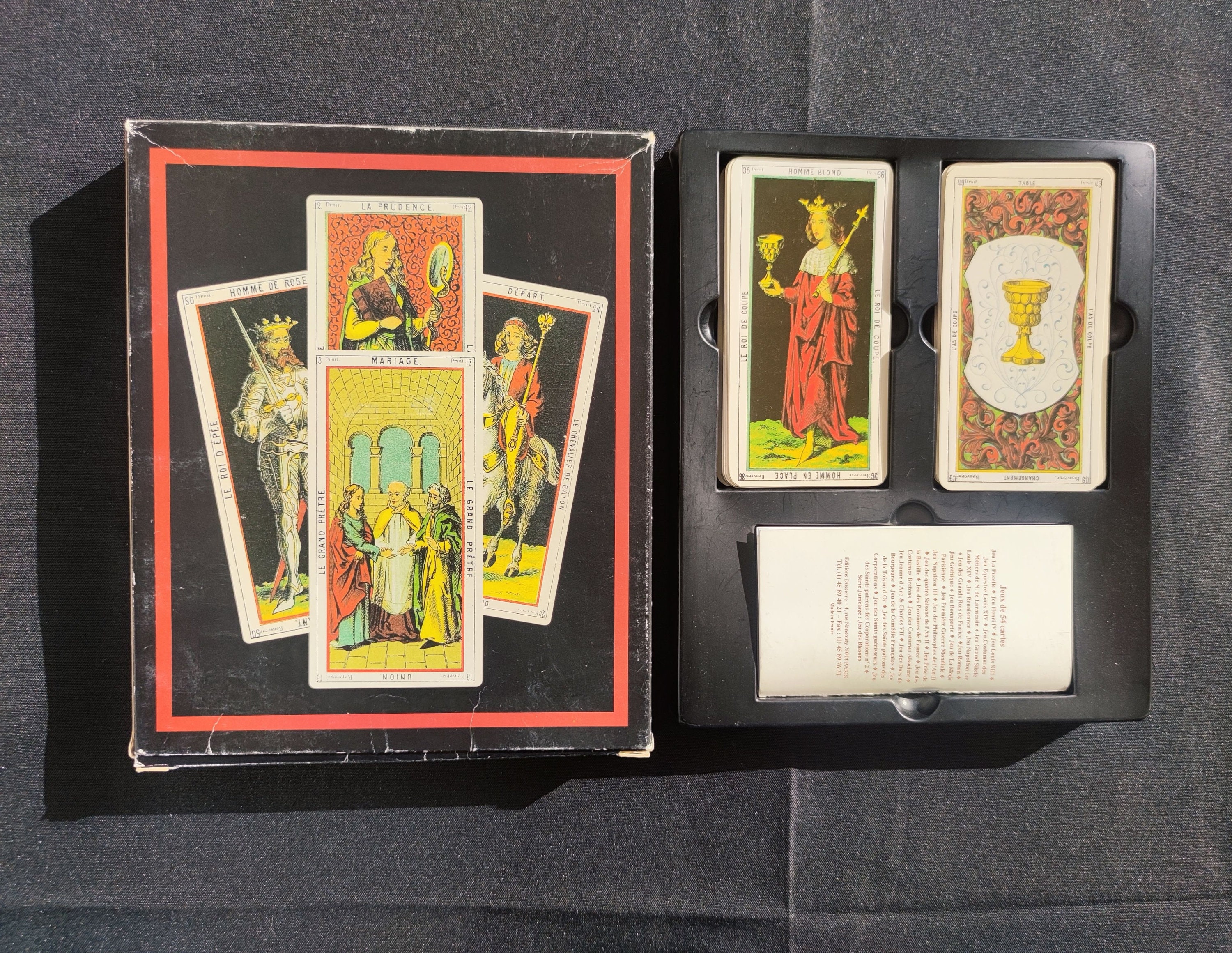 Medieval Tarot,great Game of the Ladies' Oracle, Etteilla Method ...