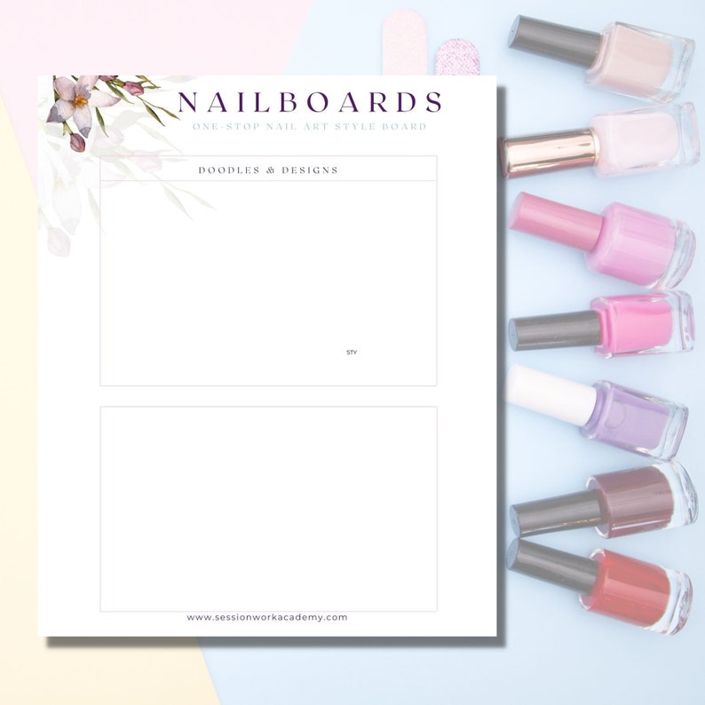 Nail Art Templates: Arrow Nail Design Template | US Letter | Digital ...