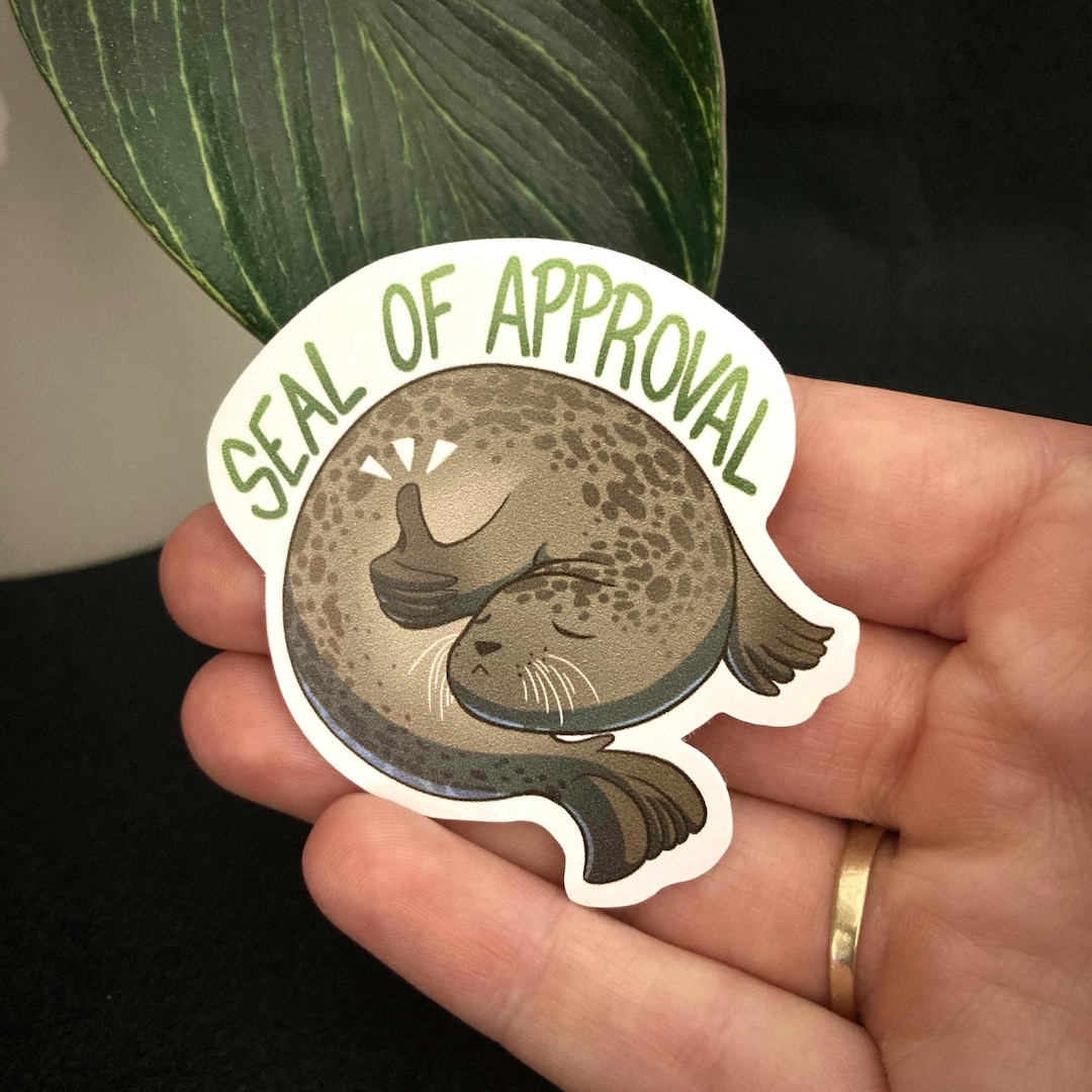 Seal of Approval Sticker, Cute Sealife Sticker, Approval Sticker ...
