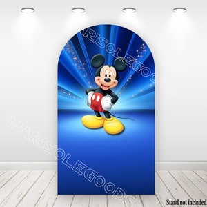 Mickey Mouse Arch Backdrop Cover Kids Birthday Double-sided Chiara ...