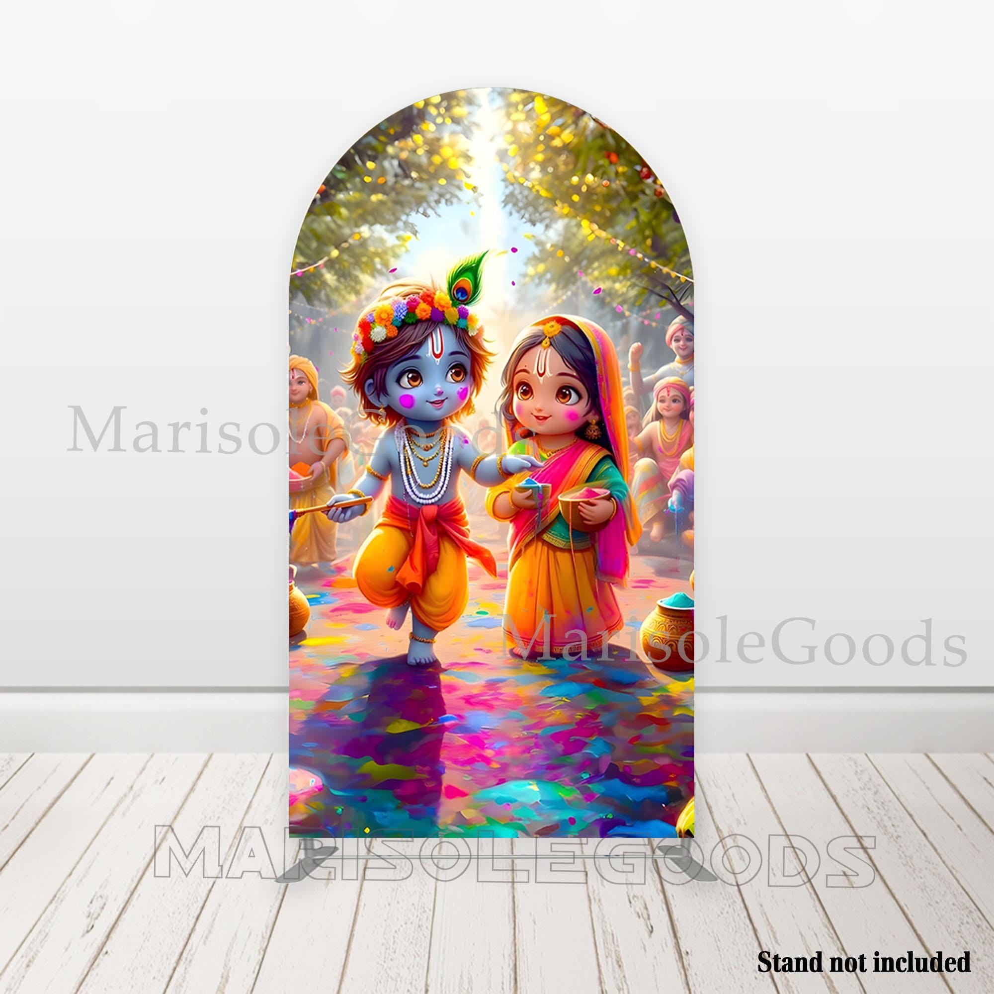 Krishna Theme Arch Backdrop Cover, Baby/bridal Shower - Etsy