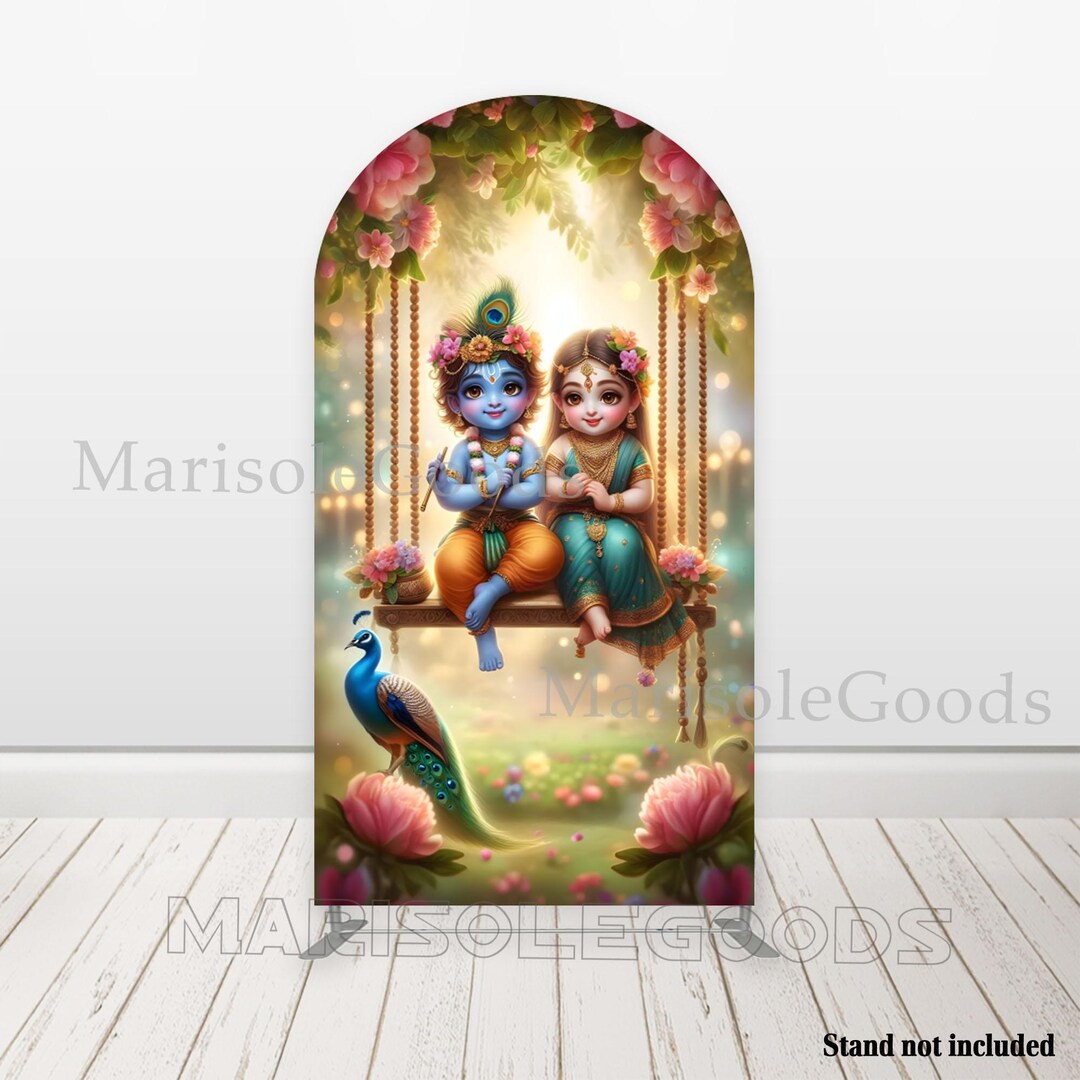 Krishna Theme Arch Backdrop Cover, Baby/bridal Shower - Etsy