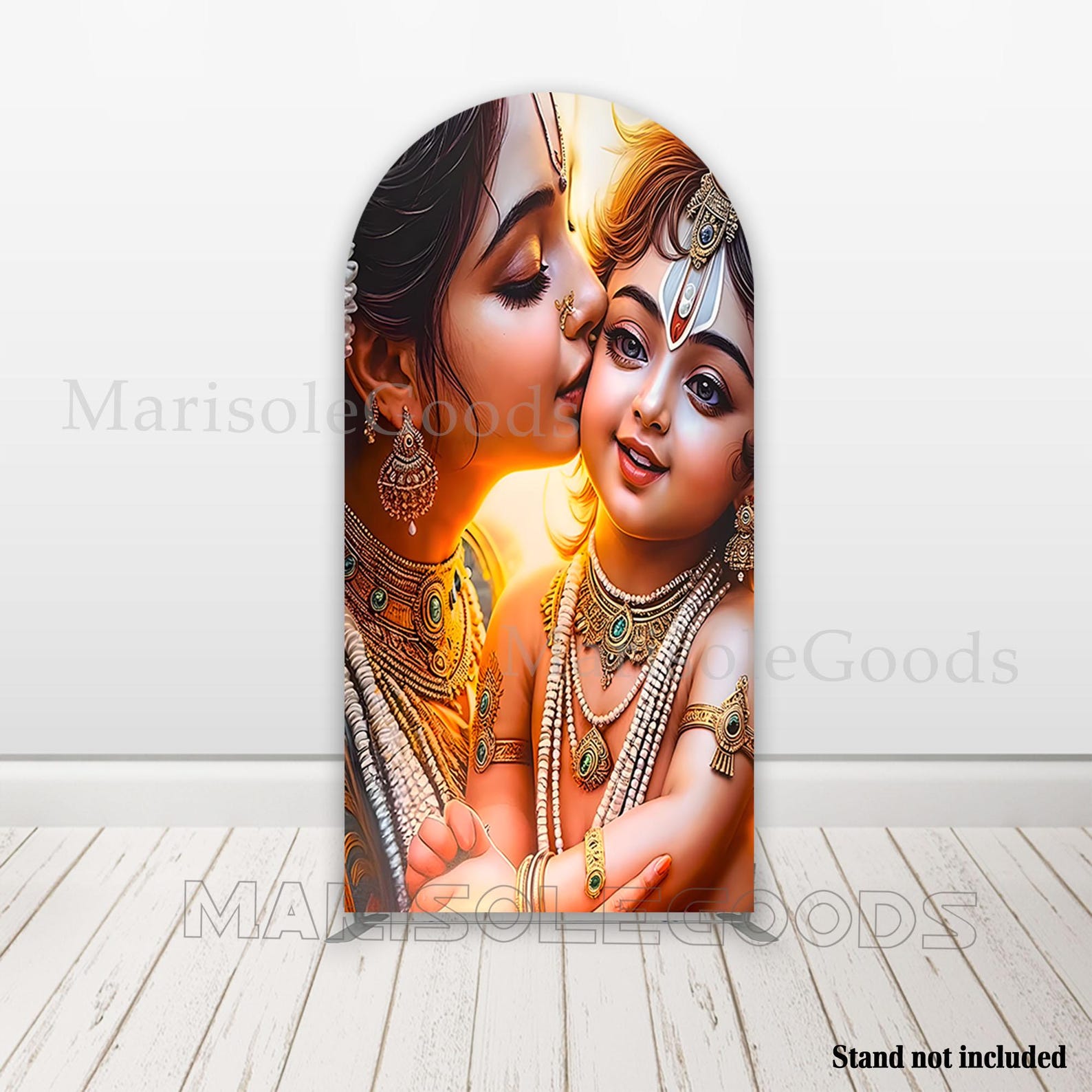 Krishna Theme Arch Backdrop Covers Baby Shower Double-sided Fabric ...