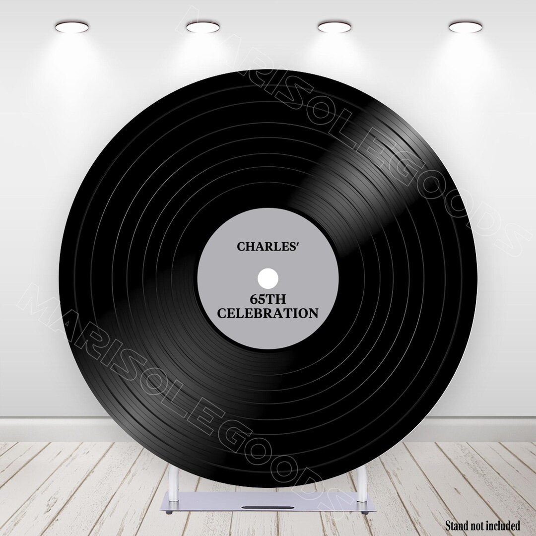 Gramophone Record Round Backdrop Covers Party Decoration Custom ...