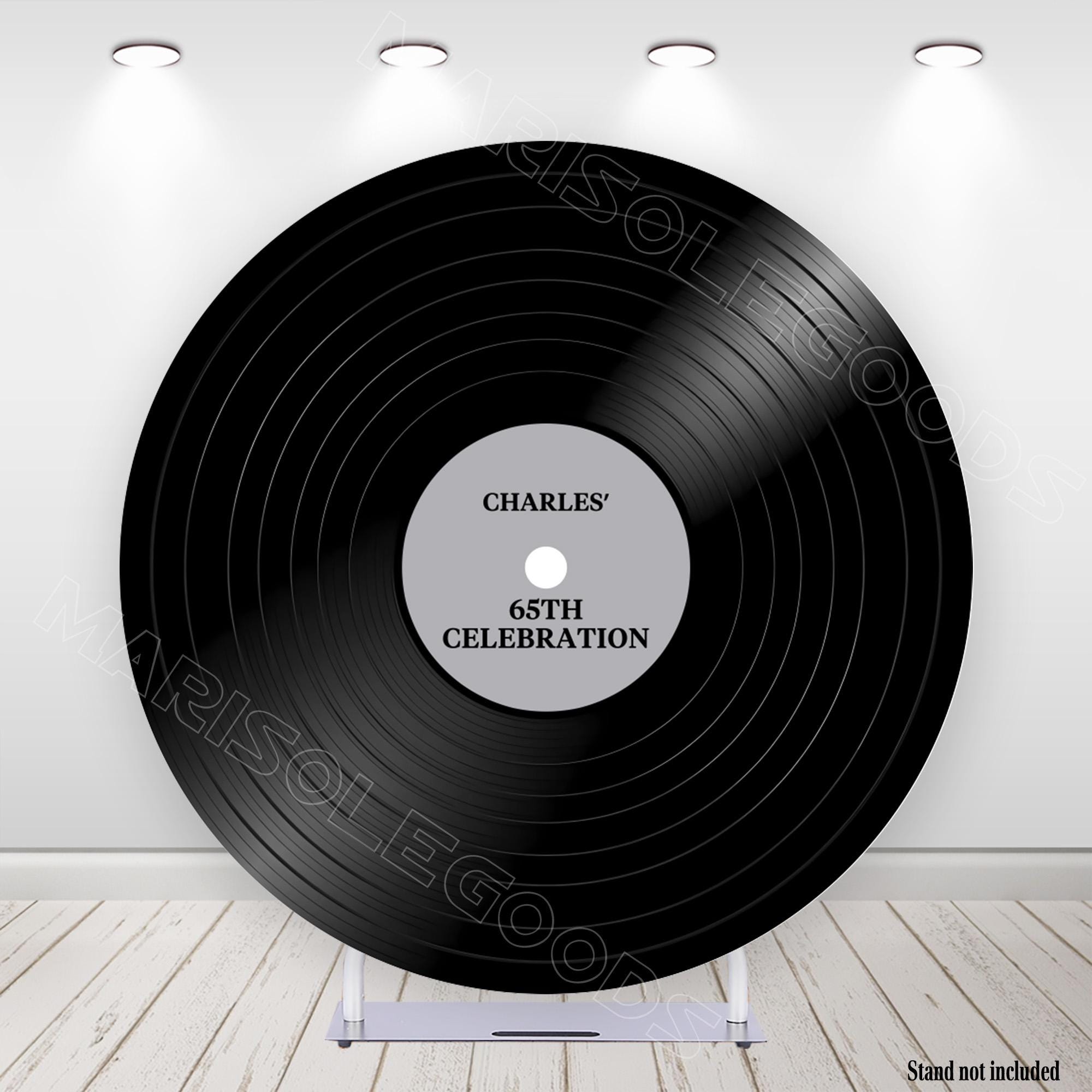 Gramophone Record Round Backdrop Covers Party Decoration Custom ...