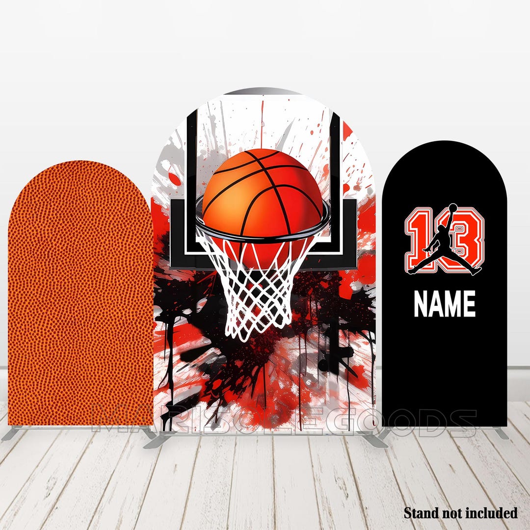 Basketball Arch Backdrop Cover, Sports Birthday Fabric Cover - Etsy