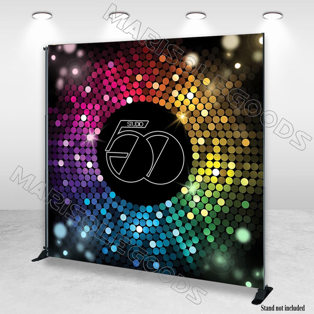 Studio 50 Birthday Backdrop | Disco Photography Background - Etsy