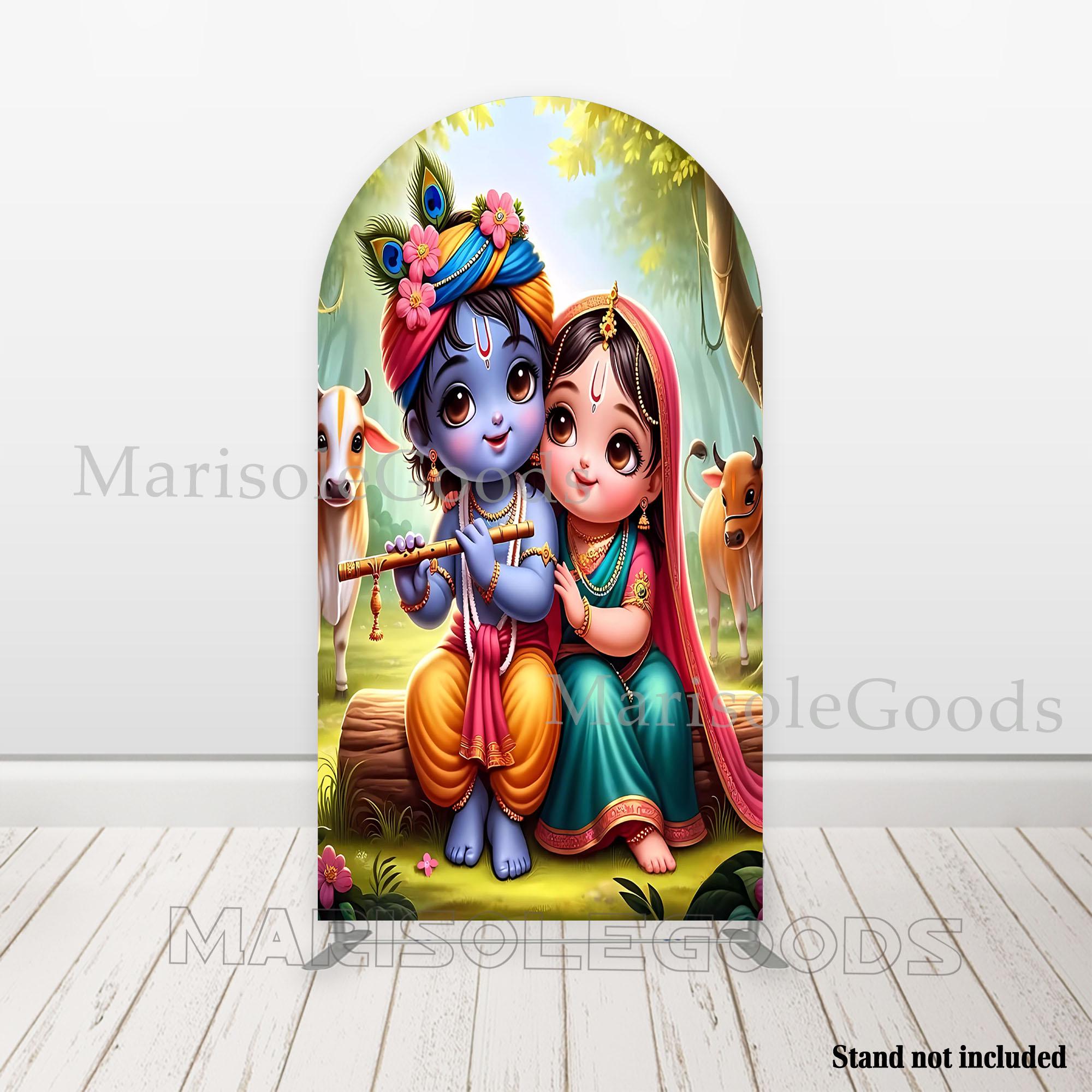 Krishna Theme Arch Backdrop Cover, Baby/bridal Shower - Etsy