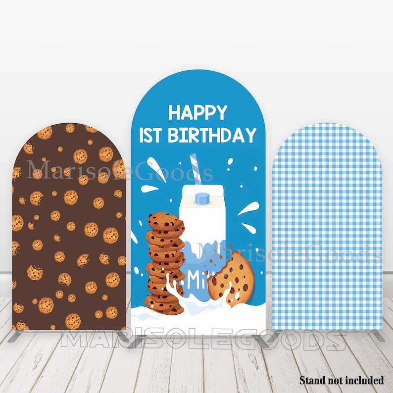 Cookie Milk Arch Backdrop Cover: Kids 1st Birthday, Baby Shower - Etsy