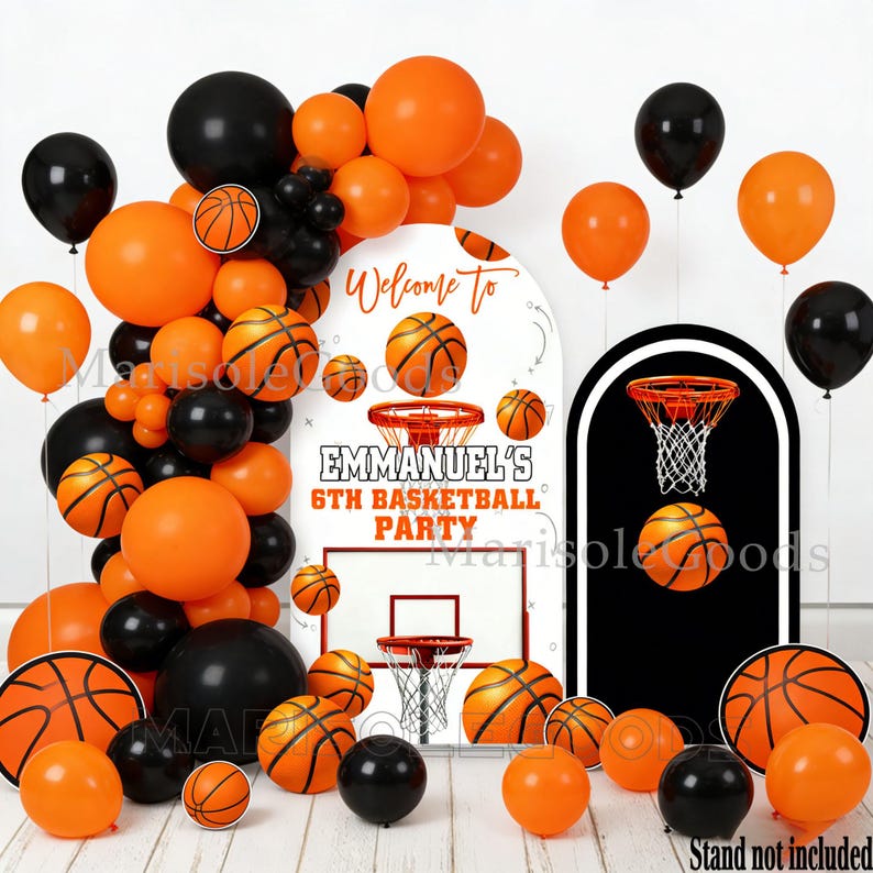 Basketball Party Arch Backdrop Covers Custom Background - Etsy Canada