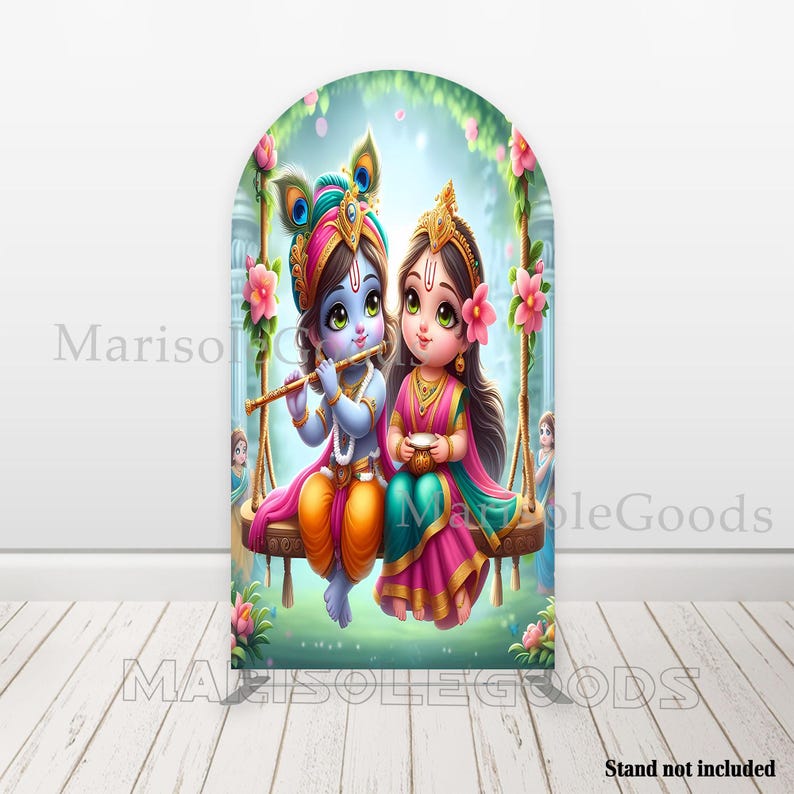 Krishna Theme Arch Backdrop Cover, Baby/bridal Shower - Etsy