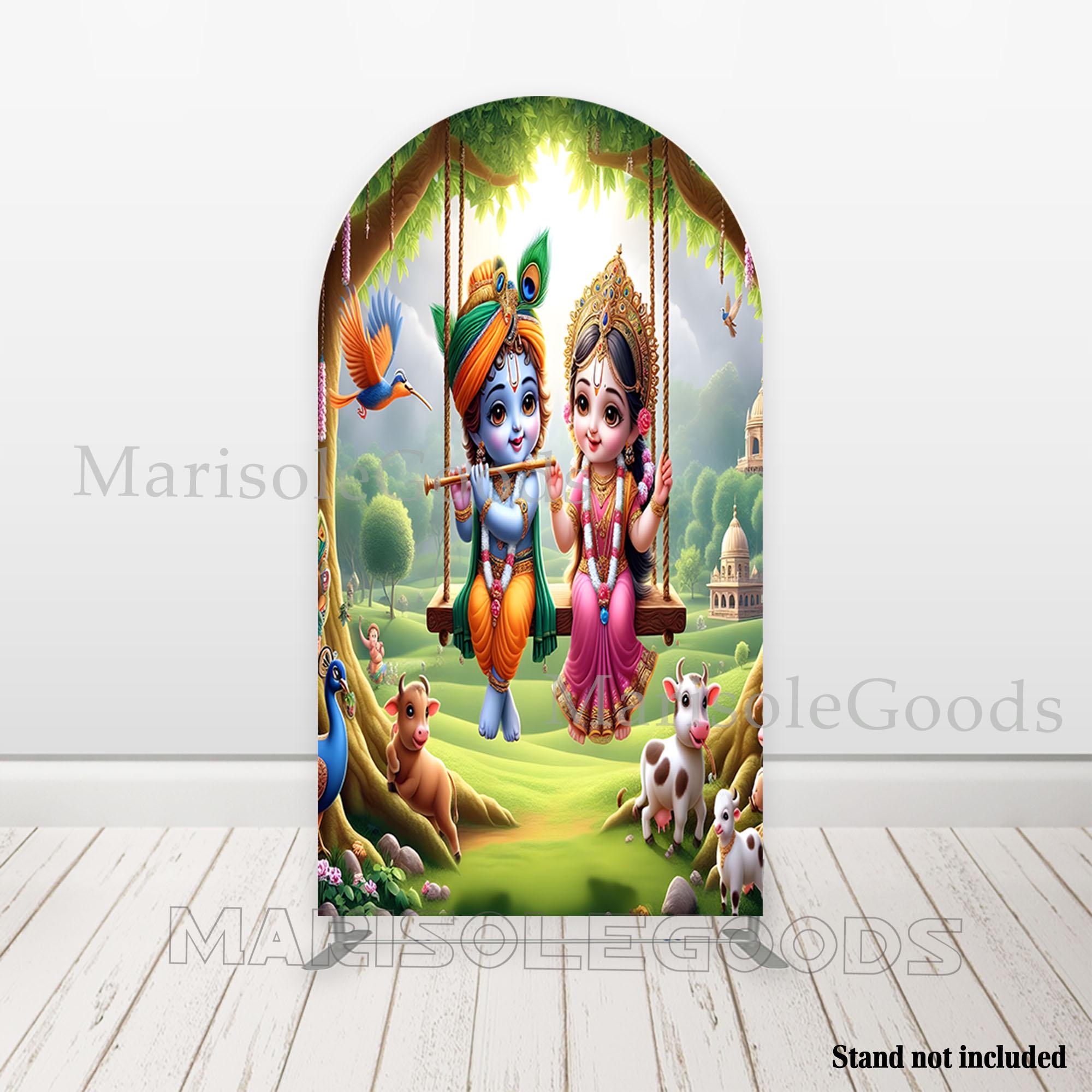 Krishna Theme Arch Backdrop Cover, Baby/bridal Shower - Etsy