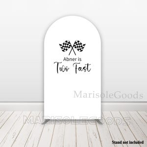 Racing Car Two Fast Arch Backdrop Cover Fast One Birthday Party Photo ...