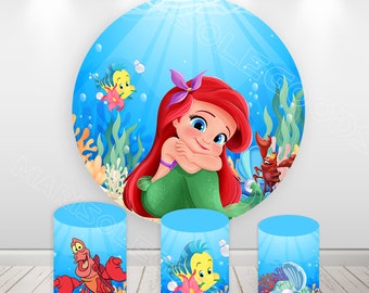 Ariel Backdrop Covers Mermaid Ariel Party Props Cover for - Etsy