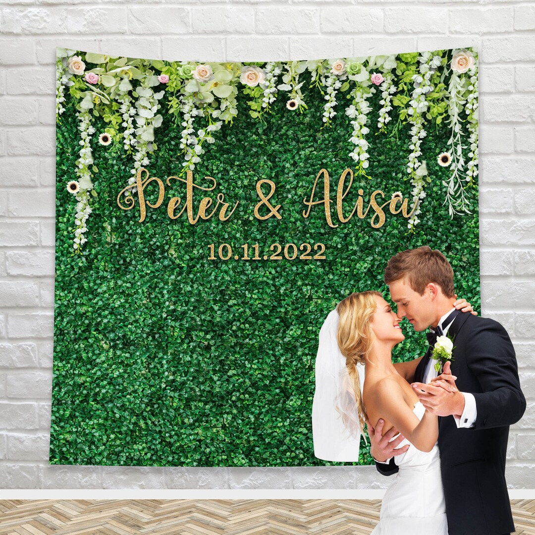 Wedding Green Leaves Photo Backdrop Bridal Shower Baby Shower - Etsy