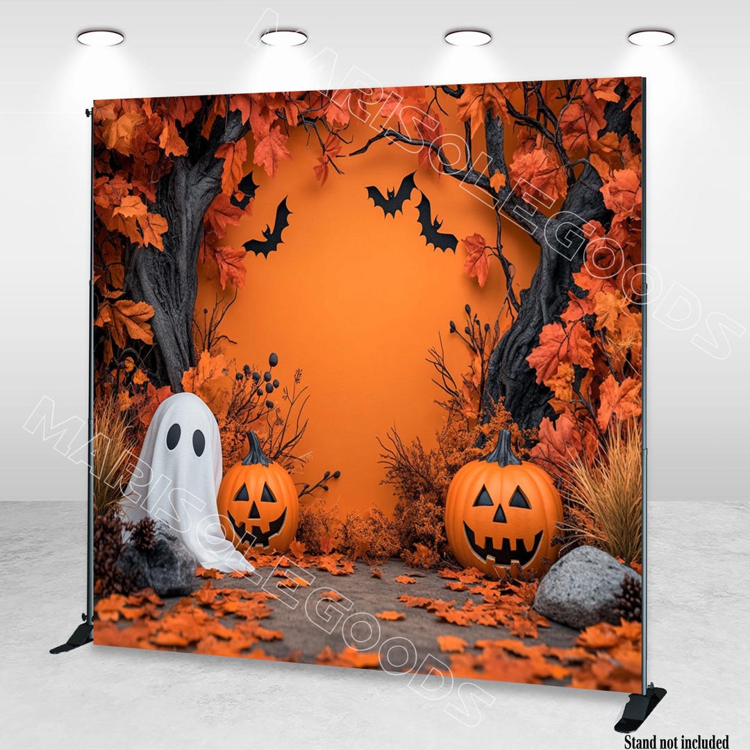 Halloween Pumpkin Ghost Photo Backdrop Festivai Activity Vinyl ...