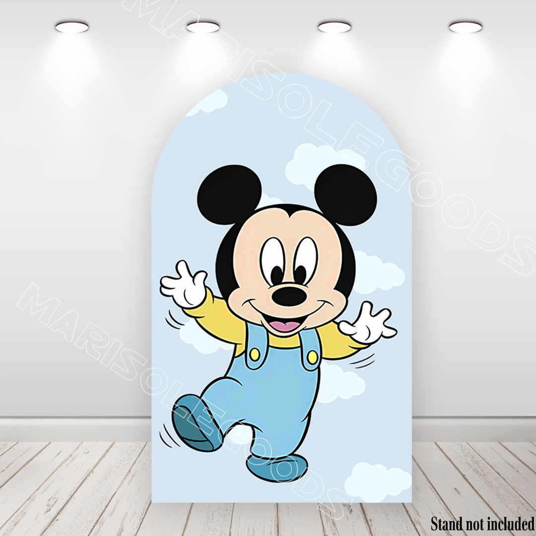 Mickey Mouse Arch Backdrop Cover Kids Birthday Double-sided Chiara ...
