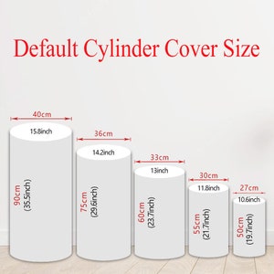 Wood Texture Cylinder Plinth Cover,round Pedestal Jungle Safari Elastic ...