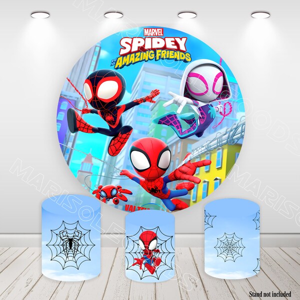 Spidey Round Backdrop - Etsy