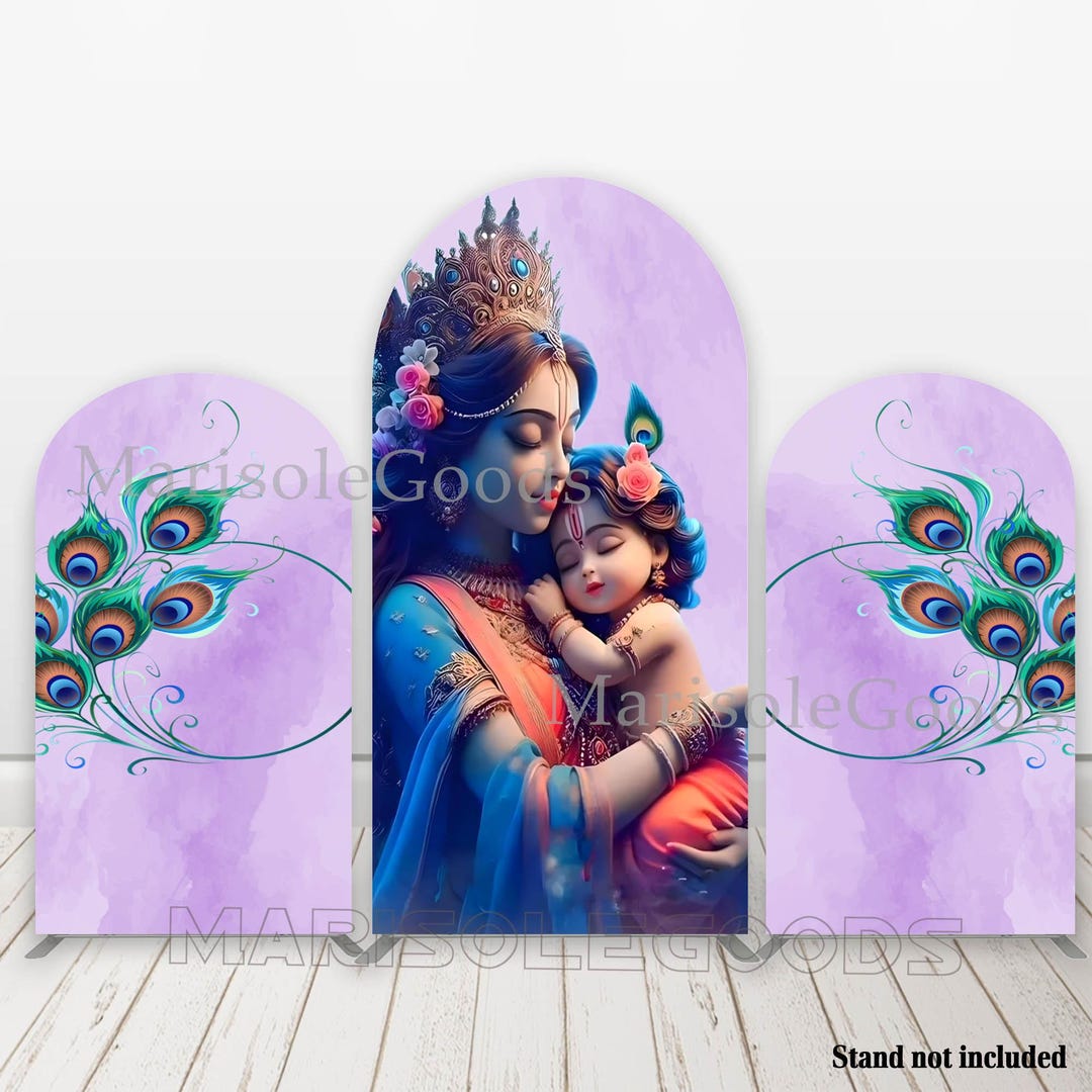 Yasodha and Krishna Fabric Arch Backdrop, Indian Theme Baby Shower - Etsy