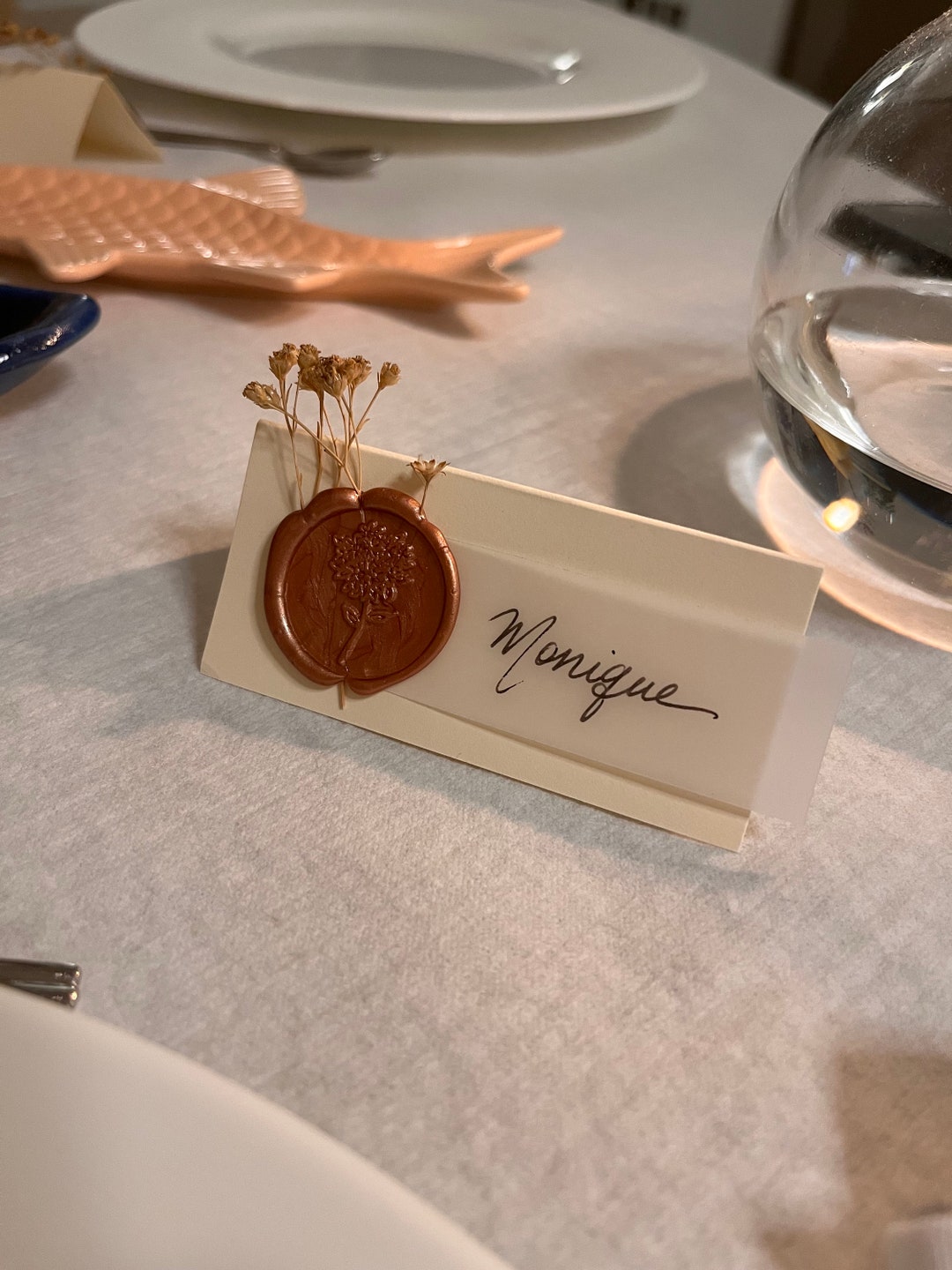 Place Marker for Weddings or Friendly Dinners Calligraphic - Etsy