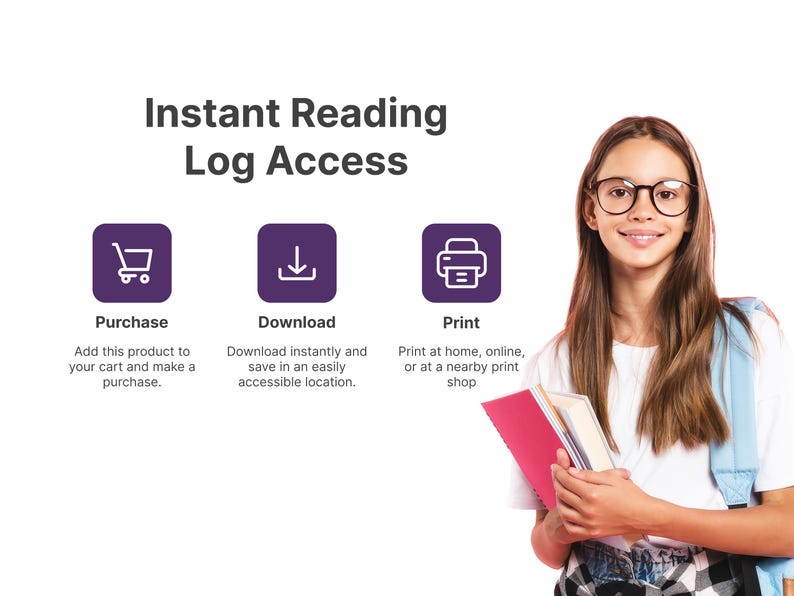 Reading Log Book Printable Tracker for Reading Journal Book Review Log ...