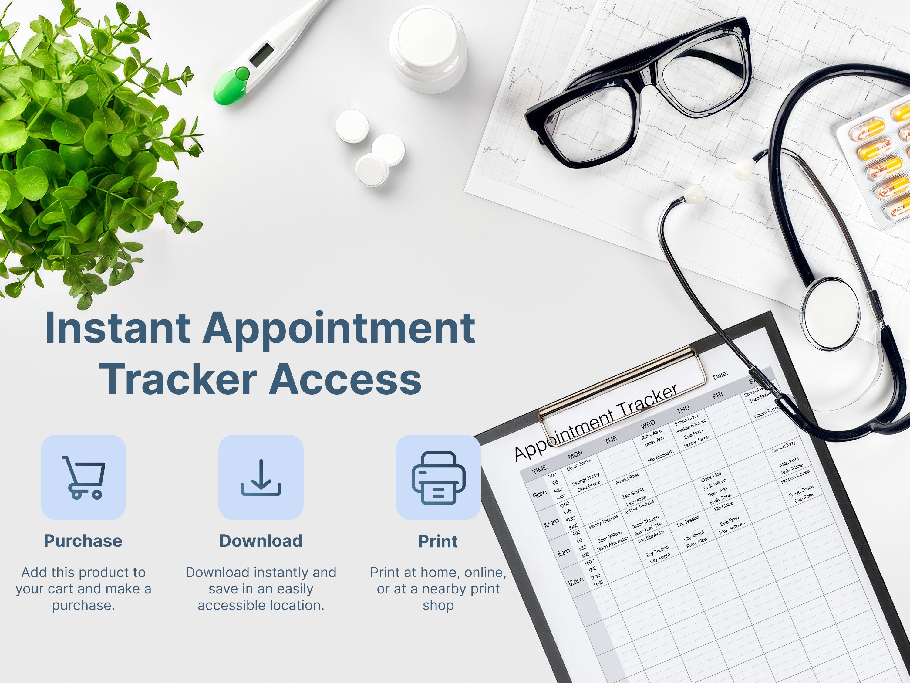 Printable Appointment Tracker, Appointment Reminder Template Client ...
