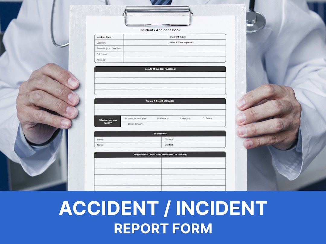 Printable Accident Log Book Template - Incident Report Forms Template ...