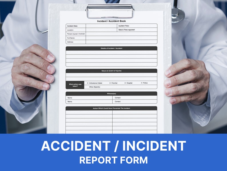 Printable Accident Log Book Template - Incident Report Forms Template ...