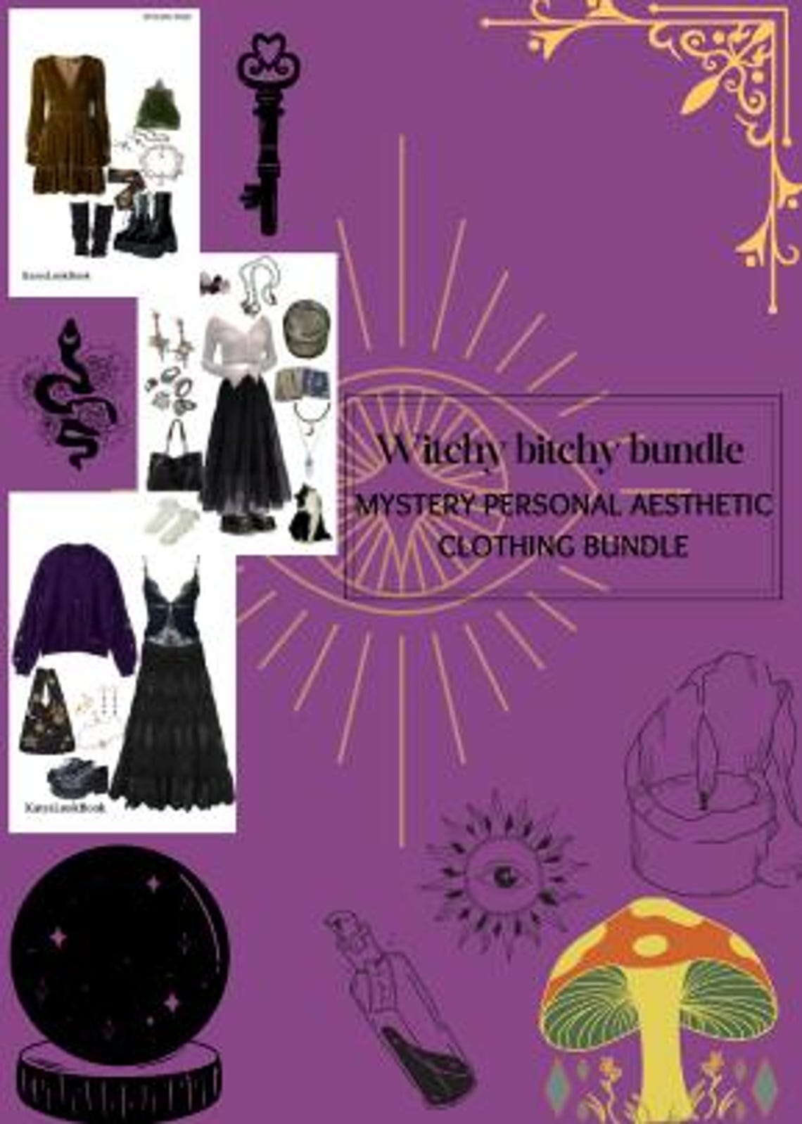 Witch Style Vintage Mystery Clothing Box for Men and Women - Etsy