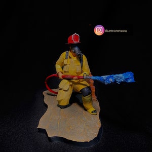 Firefighter Statue Fireman Diorama Fireman Office Decor Gift for ...