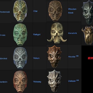 Dragon Priest Masks | Skyrim Mask | the Elder Scrolls Mask | 14 Pcs ...