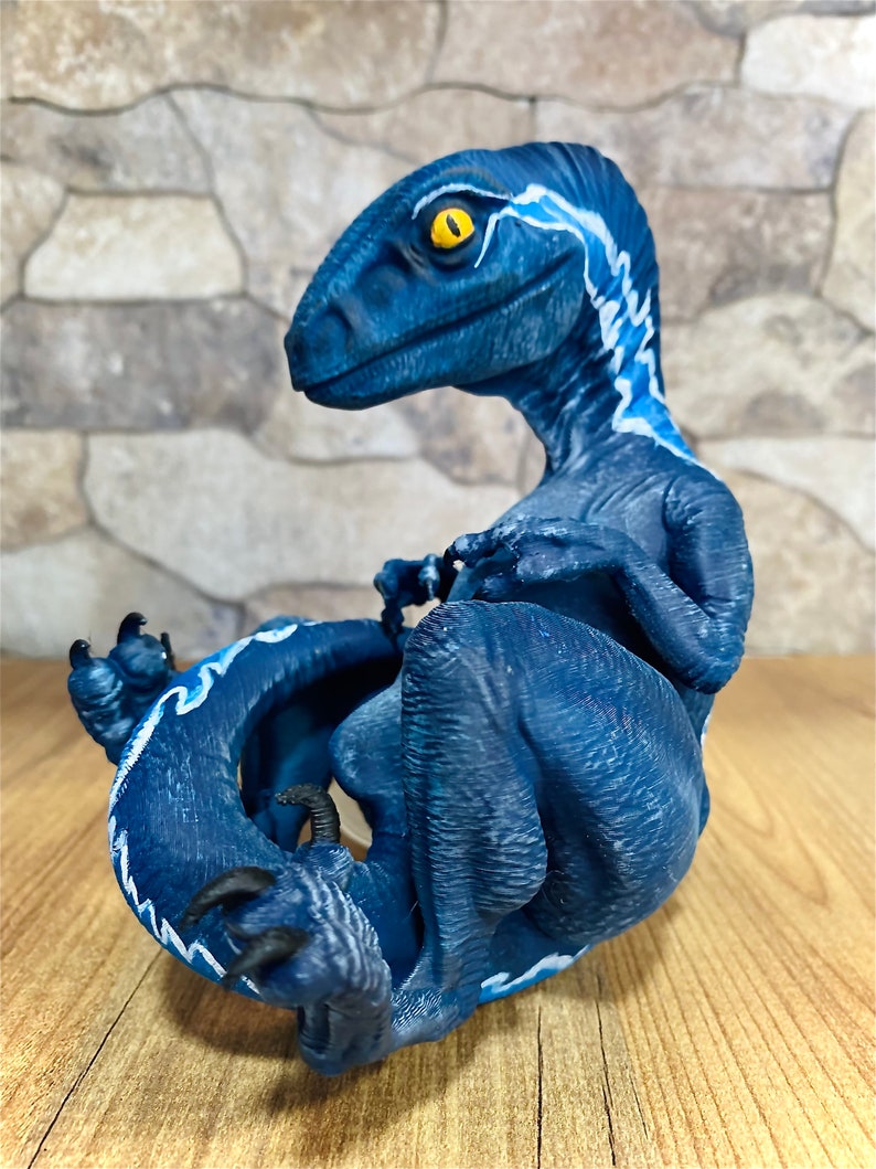 Velociraptor Baby Blue Dinosaur Jurassic World Figure - Etsy