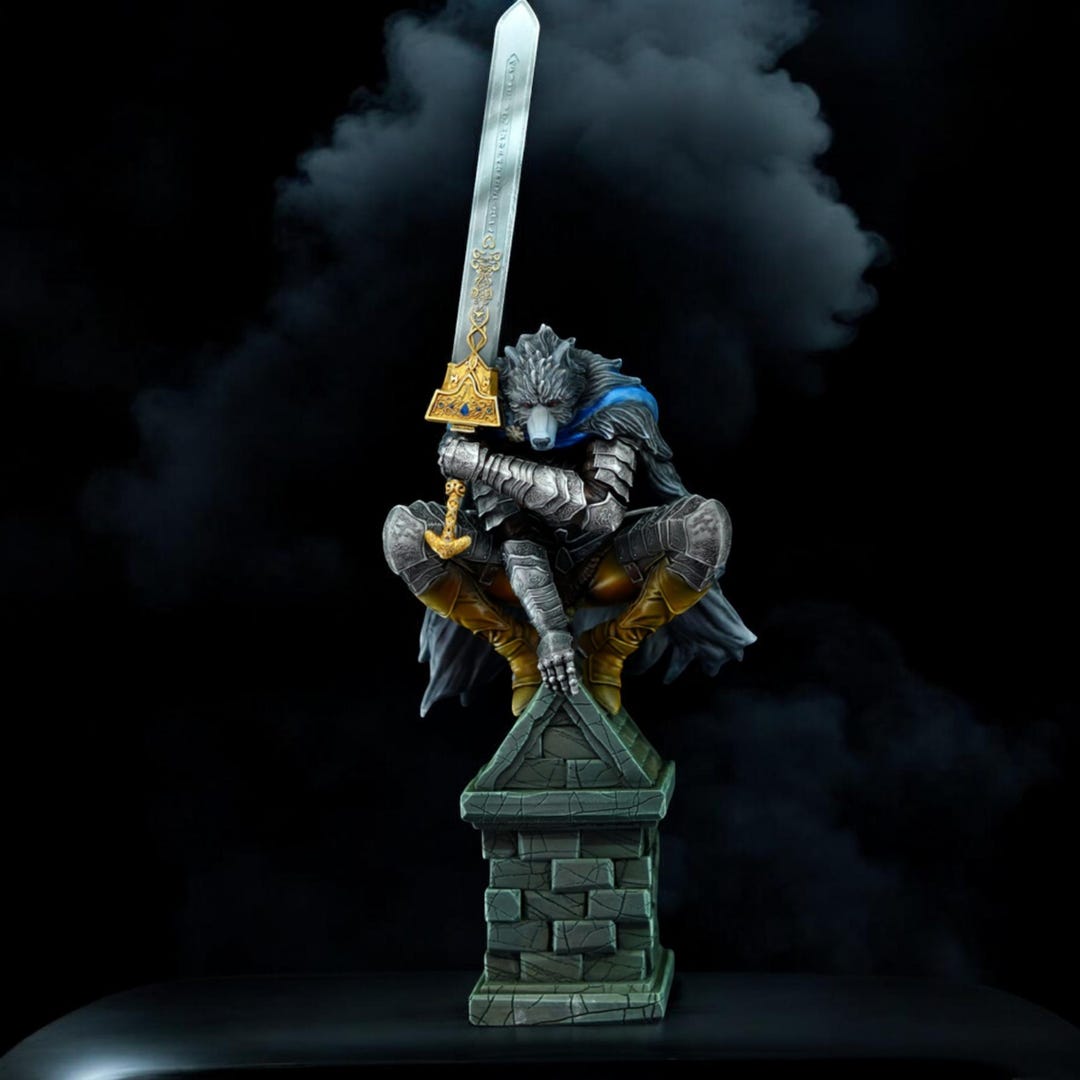 Elden Ring Blaidd Statue Elden Ring Blaidd Figurines Elden Ring 3d ...