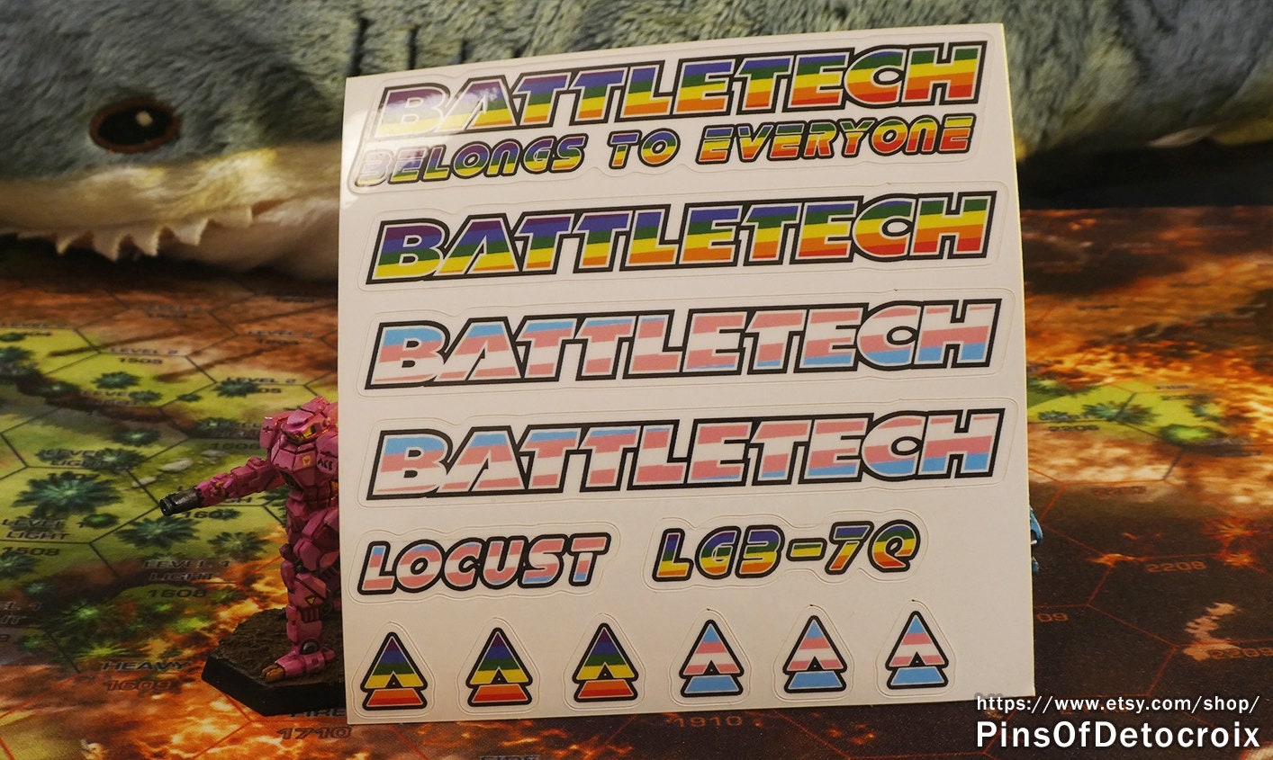 Battletech Trans and Pride Sticker Sheet With Chevrons - Etsy